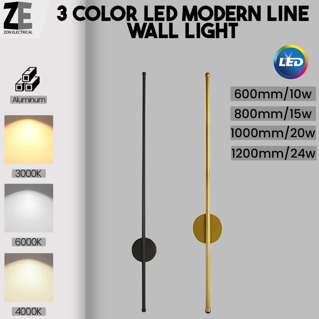 LED Wall Light Wall Lamp 100/120/600/800Cm 3C Lampu Dinding Tangga ...