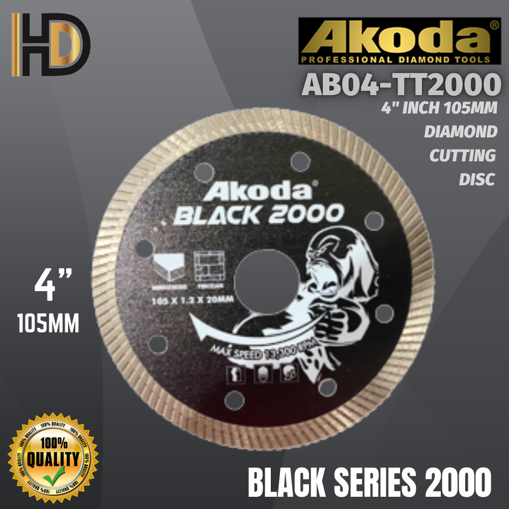 AKODA 4" 105MM Black Series 2000 Diamond Cutting Disc / AKODA AB04 ...