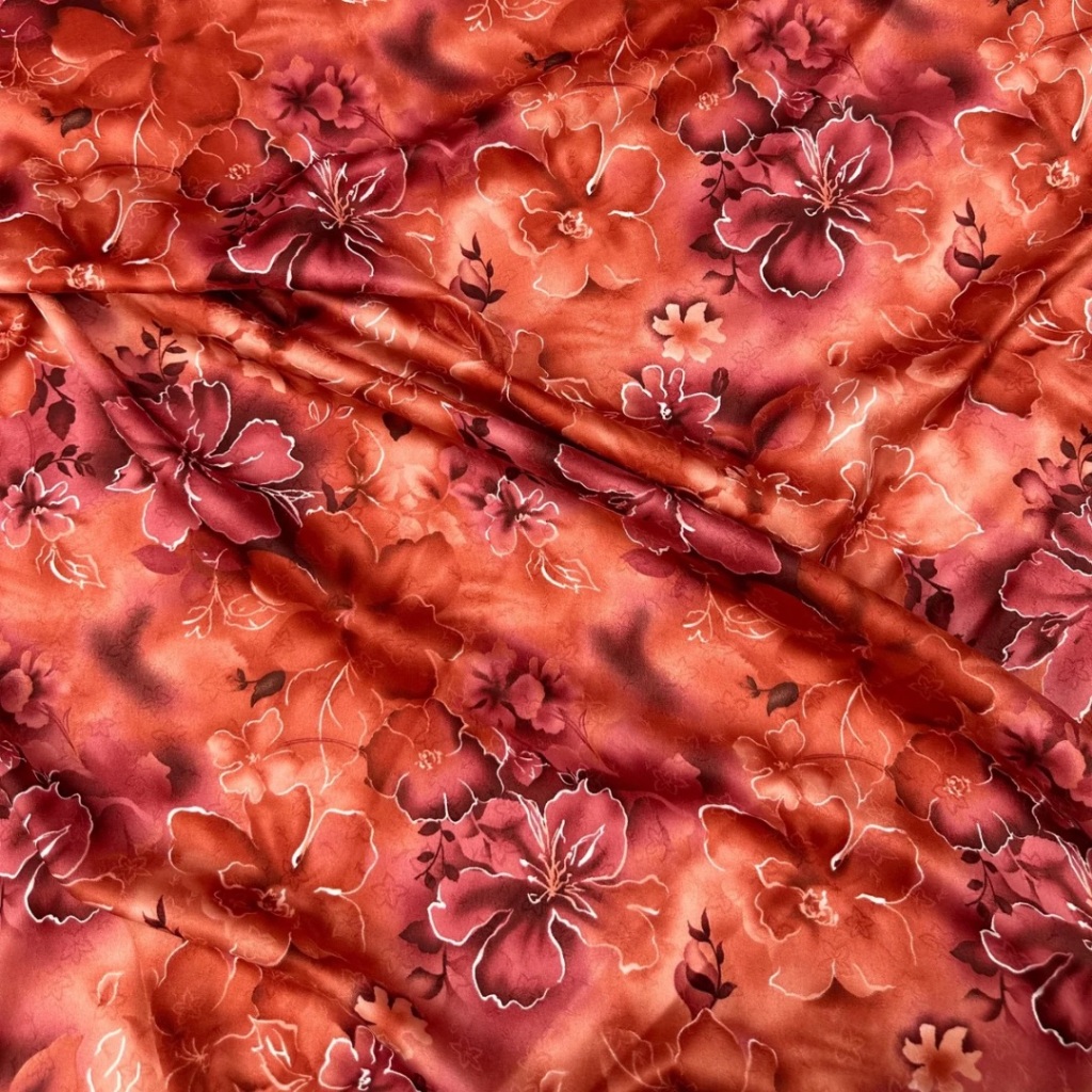 Kain Pasang Kain Jacquard Bunga Premium Bidang 45"Kain Corak Abstrak ...