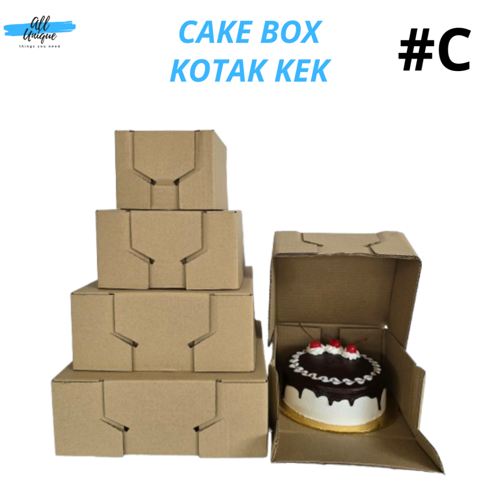 CAKE BOX #C - Kotak Kek-Pizza Box-Kotak Kuih -Cake Box | Shopee Malaysia