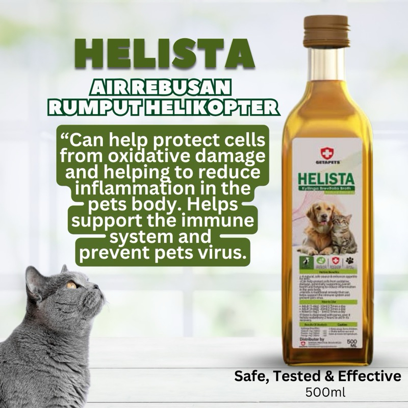 HELISTA Air Rumput Helikopter pets cat kitten parvo boost immune 500ml ...