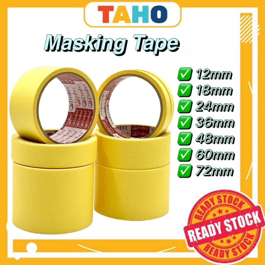 Masking Tape 15Y / SELLING BY TUBE / 12mm /24MM / 48MM/ 72mm / Paint ...