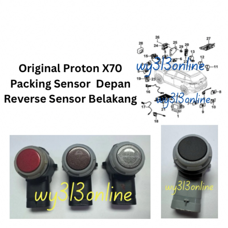 Original Proton X70 Packing Sensor Depan Reverse Sensor Belakang ...