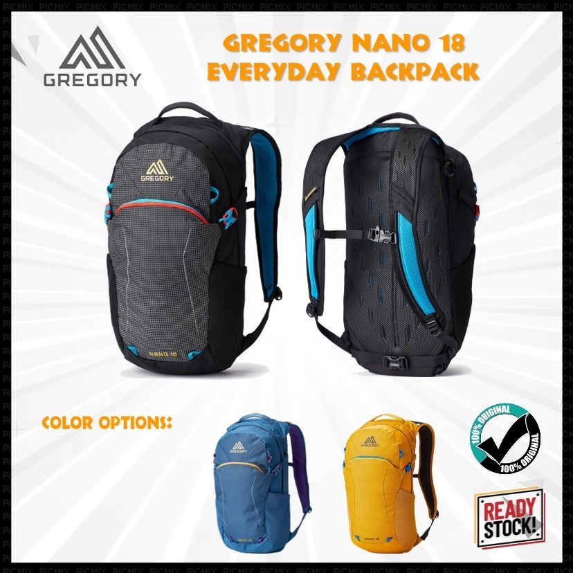 ORIGINAL GREGORY NANO 18 Everyday Backpack (Ready Stock!!) | Shopee ...