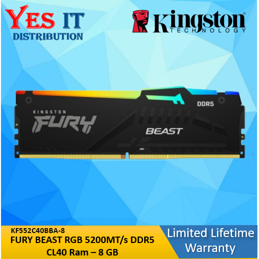 KINGSTON FURY BEAST 8GB/16GB/32GB RAM (KF552C40BBA-8/KF552C40BB-16/KF552C40BBA-16/KF552C40BBA-32 ...