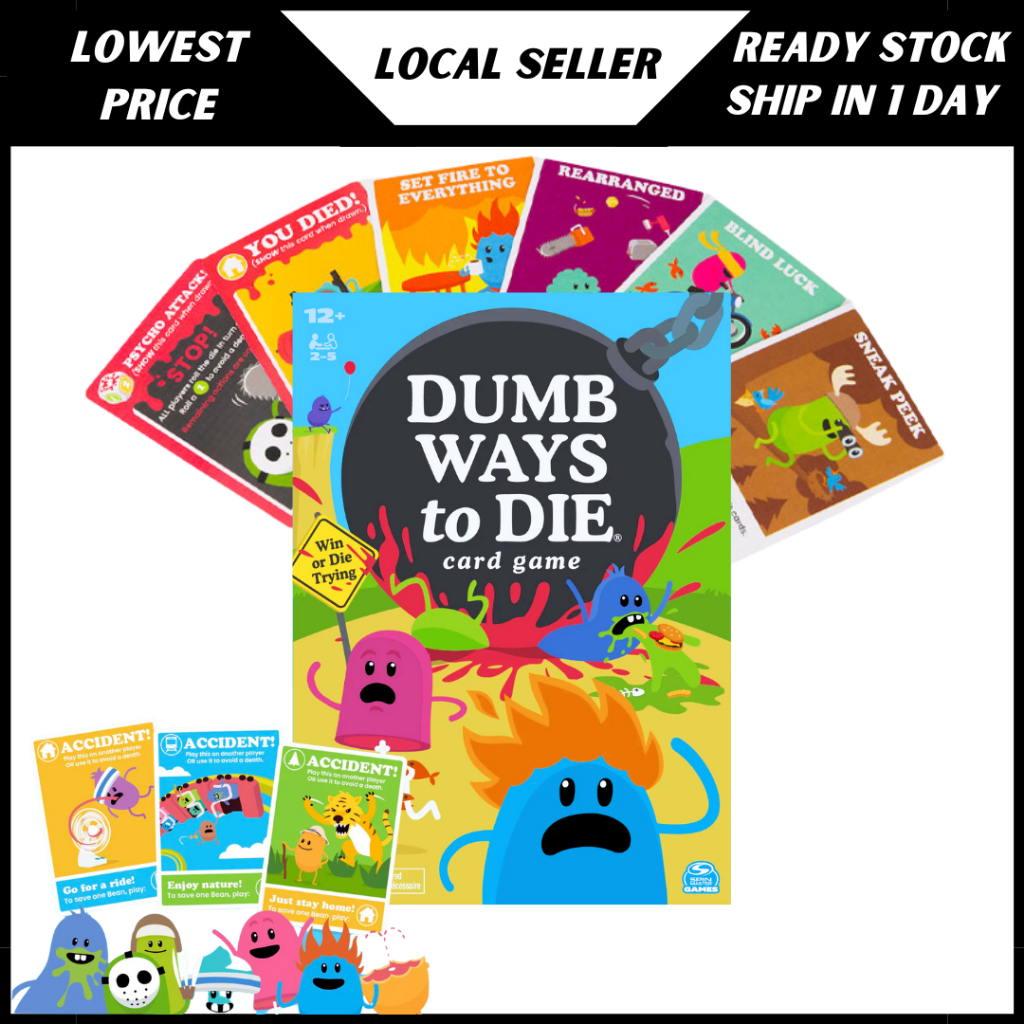 Dumb Ways To Die Hilarious Adult Survival Strategy Card Game Board Game ...