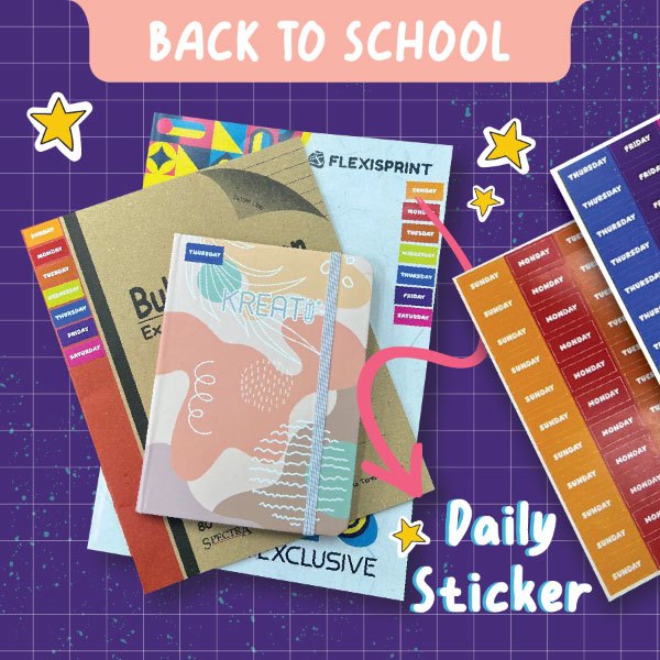 DAILY STICKER | DAILY TIMETABLE STICKER | SCHOOL STICKER | BOOK STICKER ...