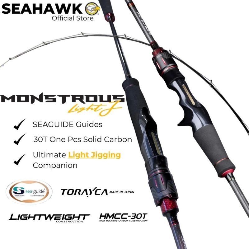 Team Seahawk Monstrous Light Jigging Fishing Rod | Shopee Malaysia