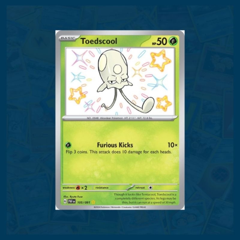 Toedscool (105/091) Shiny Rare | Paldean Fates | Pokemon TCG Card ...