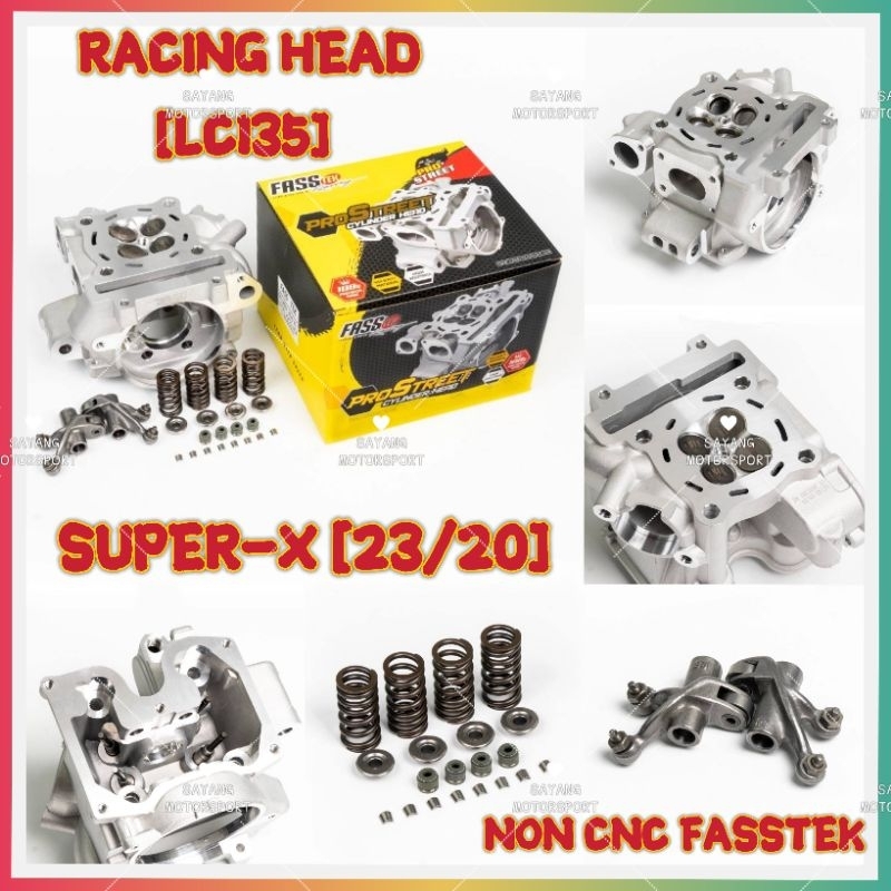 FASSTEK SUPER HEAD RACING CYLINDER HEAD LC135 V1 Y15ZR CNC PROTED SUPER ...