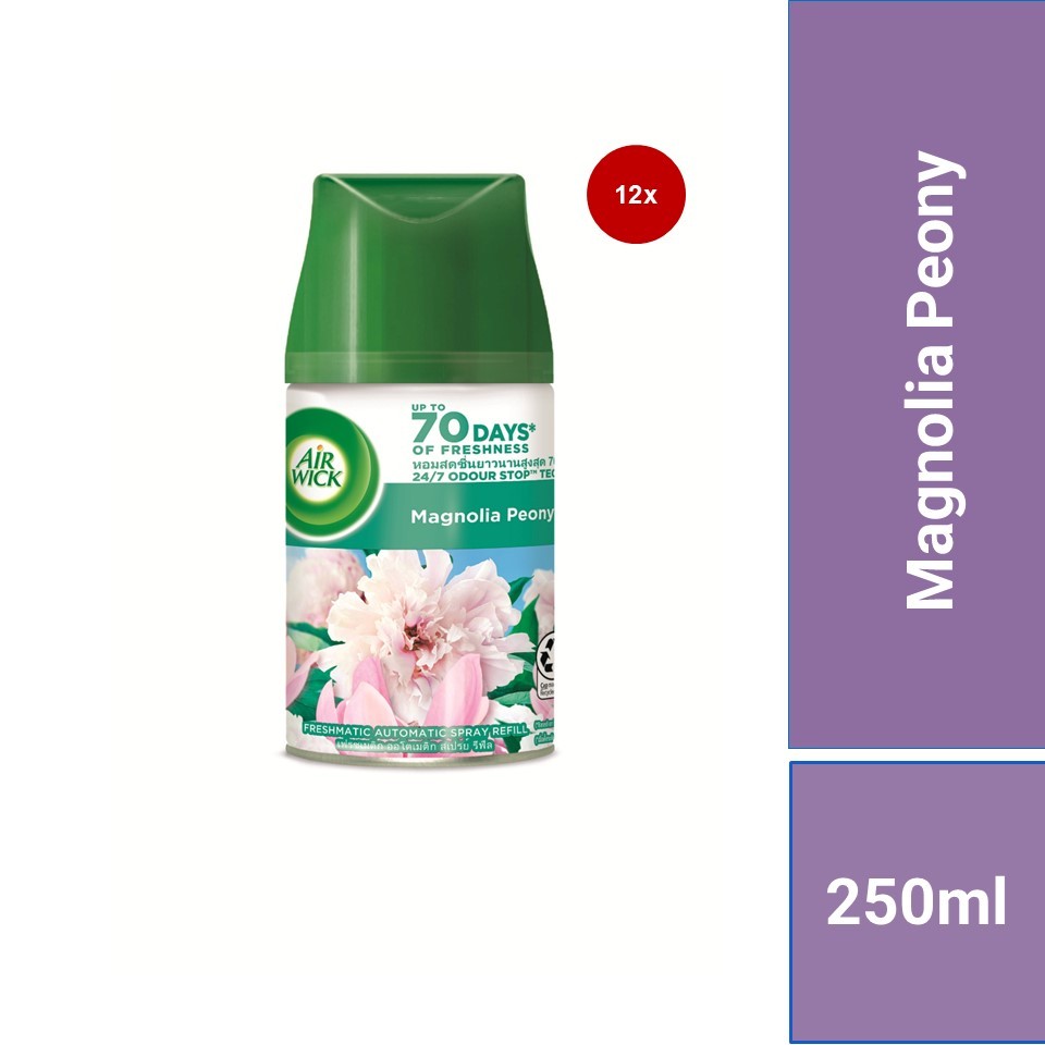 [Carton Deal] Air Wick Freshmatic Refill Magnolia Peony 250ml x12s ...