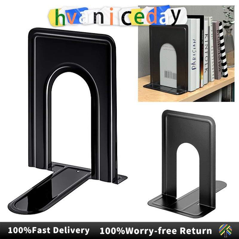 2PCS Large Metal Book End Book Stand Desktop Book Stand Holder Office ...