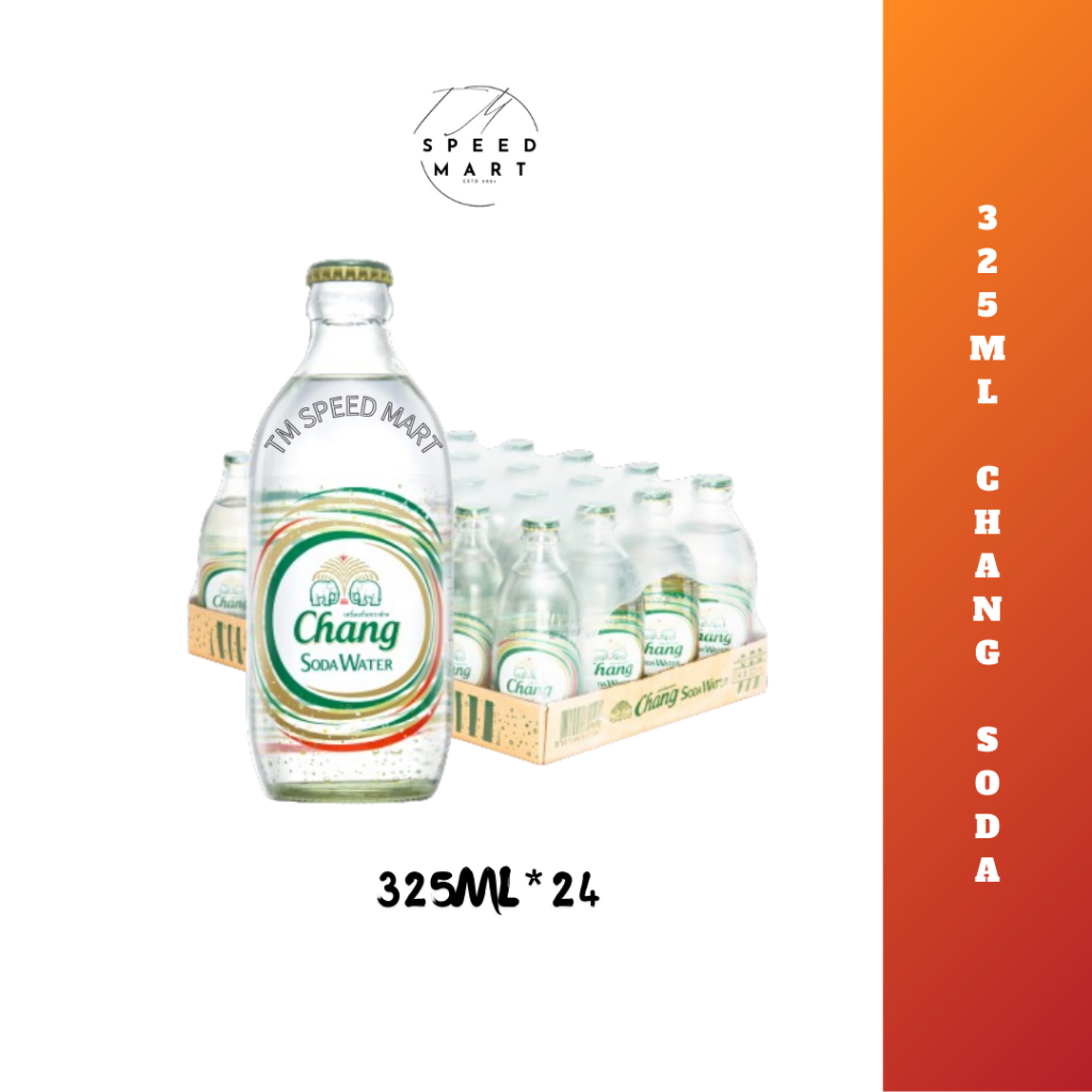 Ready stock Soda Water / Sparkling Water (325ml) 泰象CHANG 泰国原装进口苏打气泡水大象牌水果味系列饮料 | Shopee Malaysia