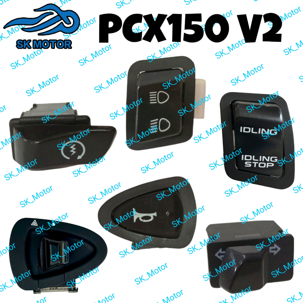 Honda PCX150 PCX 150 V2 Idling Stop Engine Button Starter Horn Hi Low ...