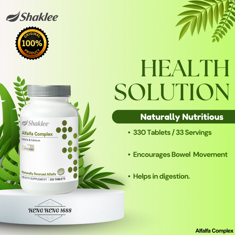SHAKLEE-Alfalfa Complex ( Naturally Nutritious ) ( 330 Tablets / 33 ...