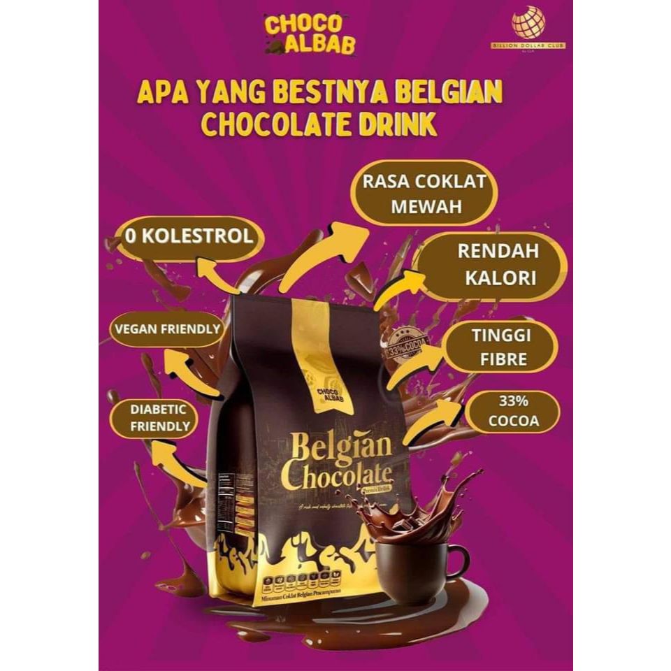 [READY STOCK]💯 Original [Belgian Chocolate Premix Drink] Choco Albab HQ ...