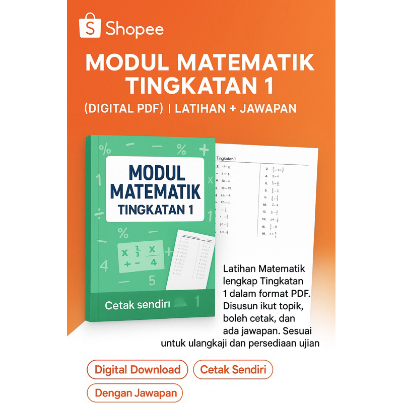 LATIHAN MATEMATIK TINGKATAN 1 PDF MATHEMATICS FORM 1 KERJA RUMAH KSSM ...
