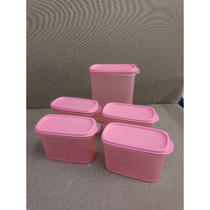 Tupperware Smart Saver Oval Set, 1.1 Litre & 2.3 Litre (5 pcs) | Shopee ...