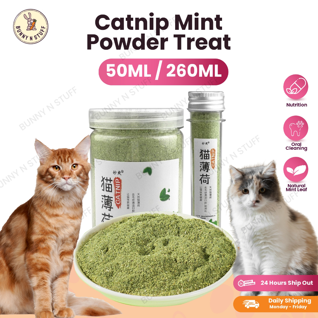 Catnip Mint Leaves Powder Cat Treat Serbuk Daun Pudina Kucing Pembersih ...