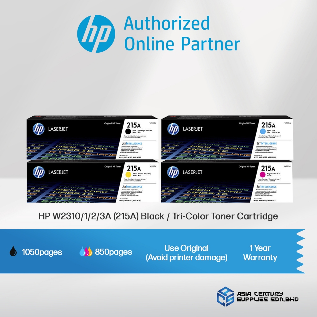 Color Toner Cartridge HP W2310A W2311A W2312A W2313A 215A BCMY /HP ...