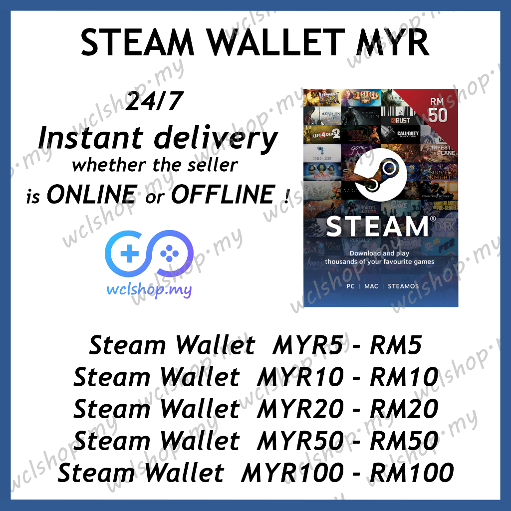 [24/7 Self Collect/Email] Steam Wallet MY steam wallet my Steam Code Stea Wallet Malaysia RM5 ...