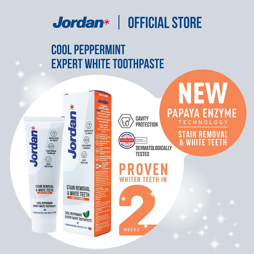 Jordan Cool Peppermint Expert White Toothpaste (100g) | Shopee Malaysia