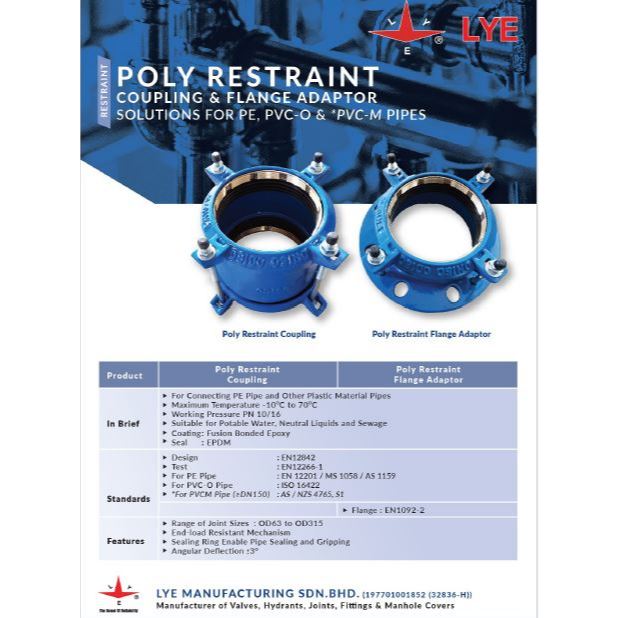 SIZE 250MM LYE POLY RESTRAINT FLANGE ADAPTOR (RIGHT PHOTO) | Shopee Malaysia