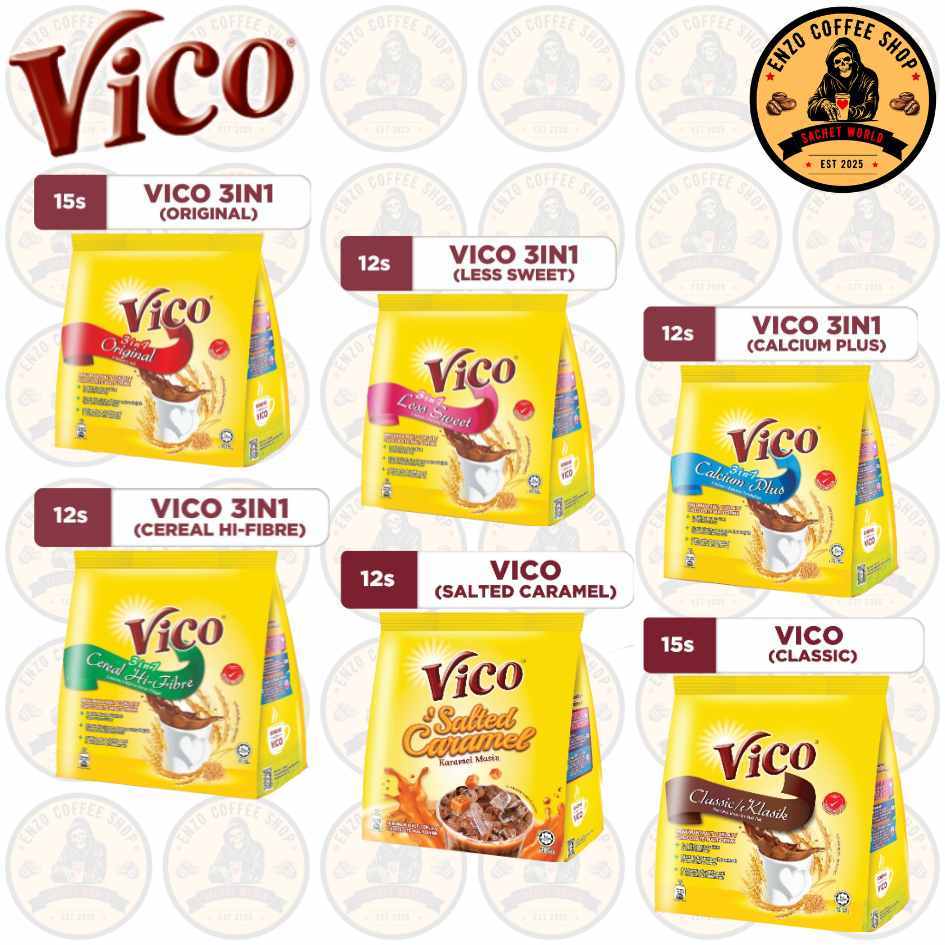 VICO 3 IN 1 NUTRITIOUS CEREAL MALT CHOCOLATE DRINK PACK ORIGINAL LESS ...