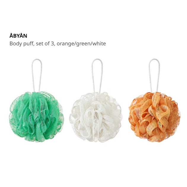 IKEA Body Puff / Scrubber / Penyental Badan / Multi Color / Soft Shower ...