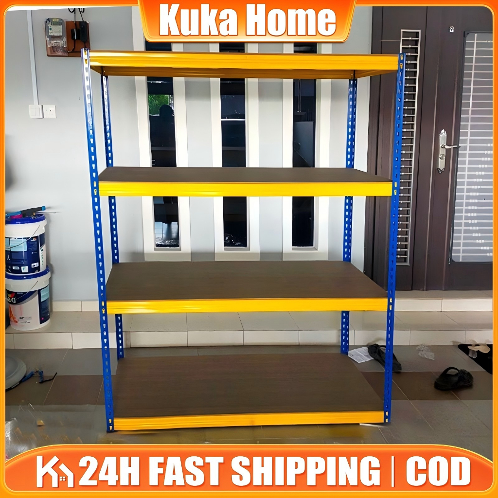 🔥4/5 Tier Boltless Rack Rak Besi Heavy Metal Frame Rak Buku Warehouse ...