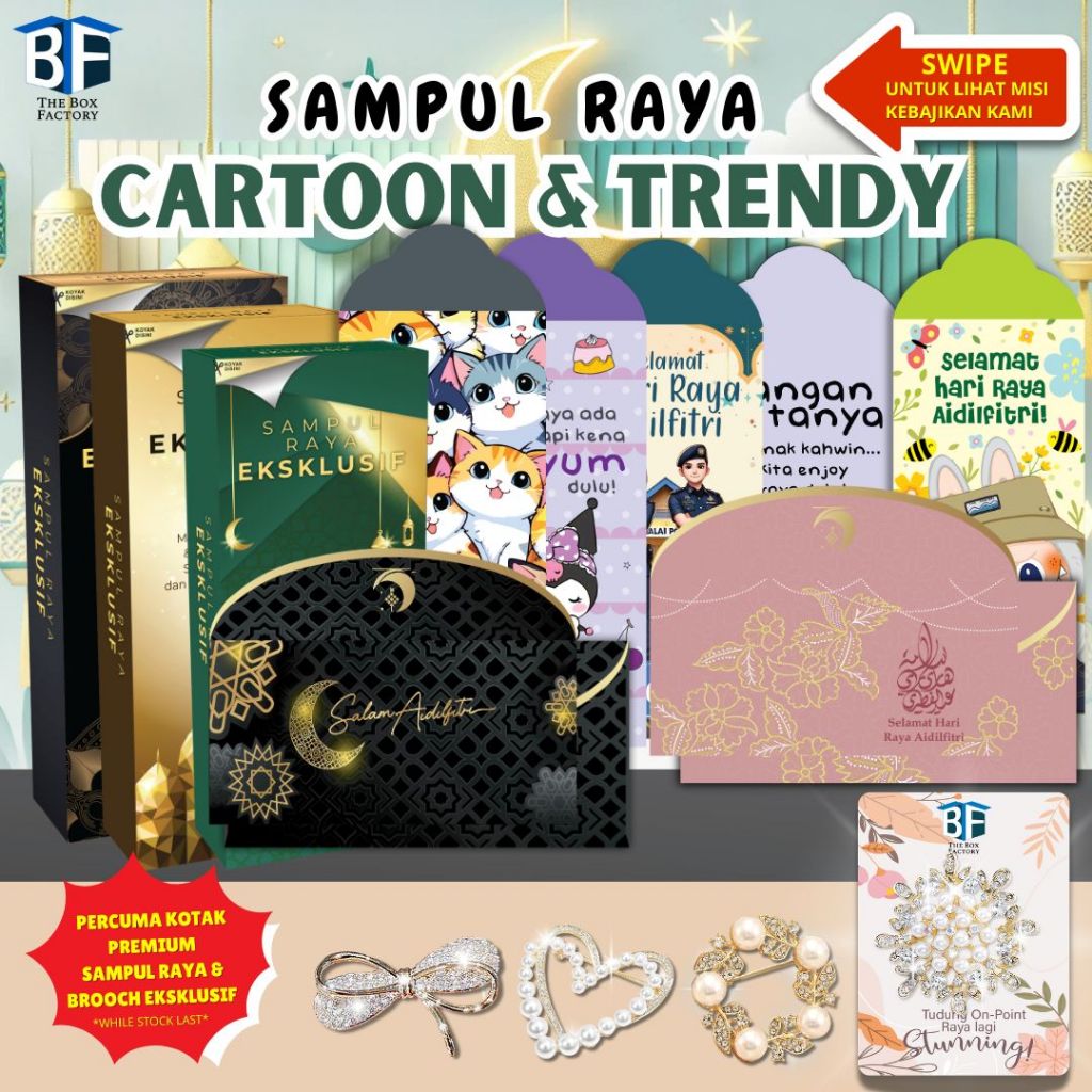 2025 SAMPUL DUIT RAYA COMEL CARTOON (5PCS/PKT) Sampul Exclusive ANG PAU ...