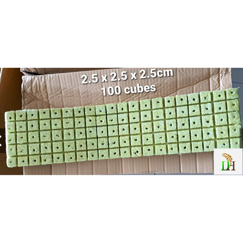 Rockwool Cube 100 & 72 cubes Hydroponic Aquaponic Seed Germination ...
