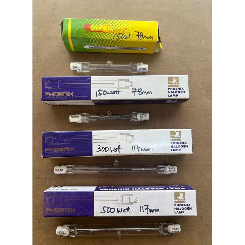 Phoenix halogen tube 150W 300W 500W 78MM 117MM R7S | Shopee Malaysia