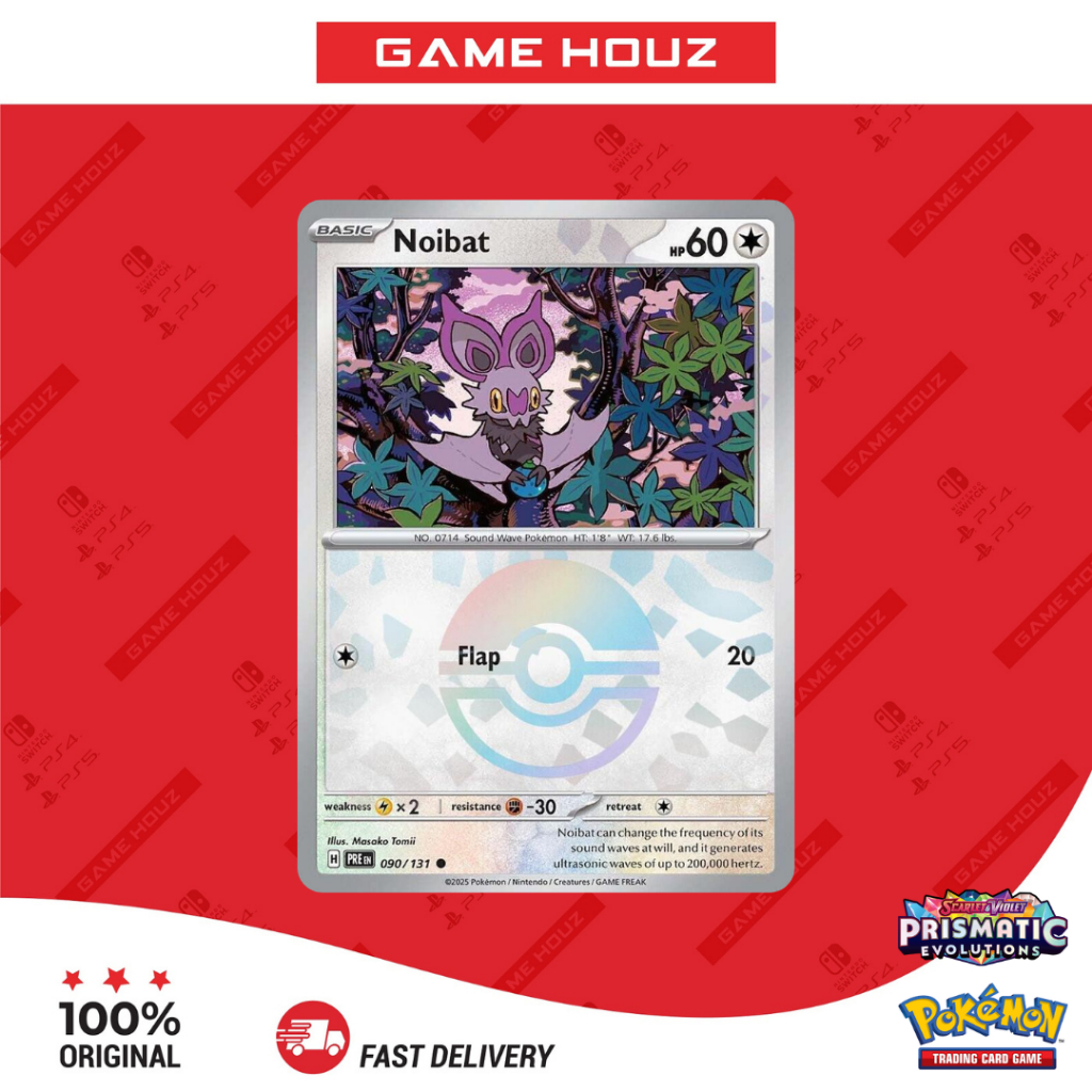 (PTCG) Noibat (090/131) [SV8.5-Scarlet & Violet Prismatic Evolutions] | Shopee Malaysia