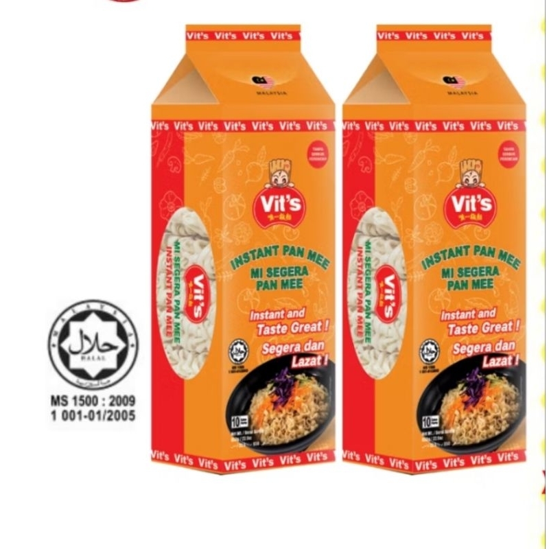 (Combo) Vits Mi Segera Pan Mee/Instant Pan Mee (650g x 2Pack) | Shopee ...