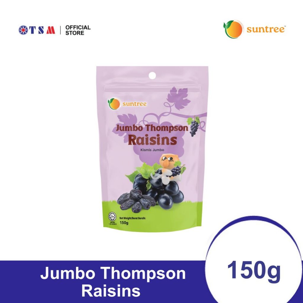 SUNTREE DRIED FRUIT - THOMPSON JUMBO RAISINS 150G | Shopee Malaysia