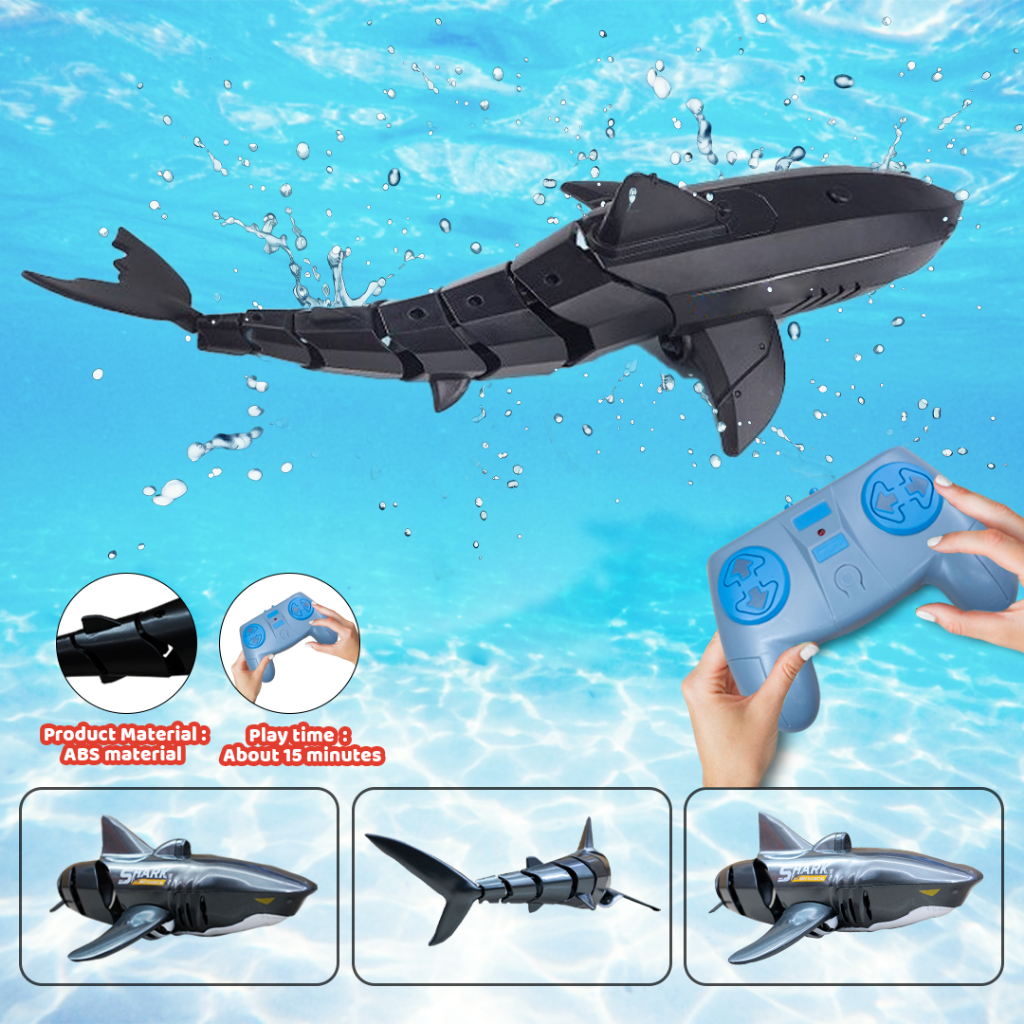 MAINAN Remote Control 2.4Ghz Shark Crocodile Realistic Swimming Action ...