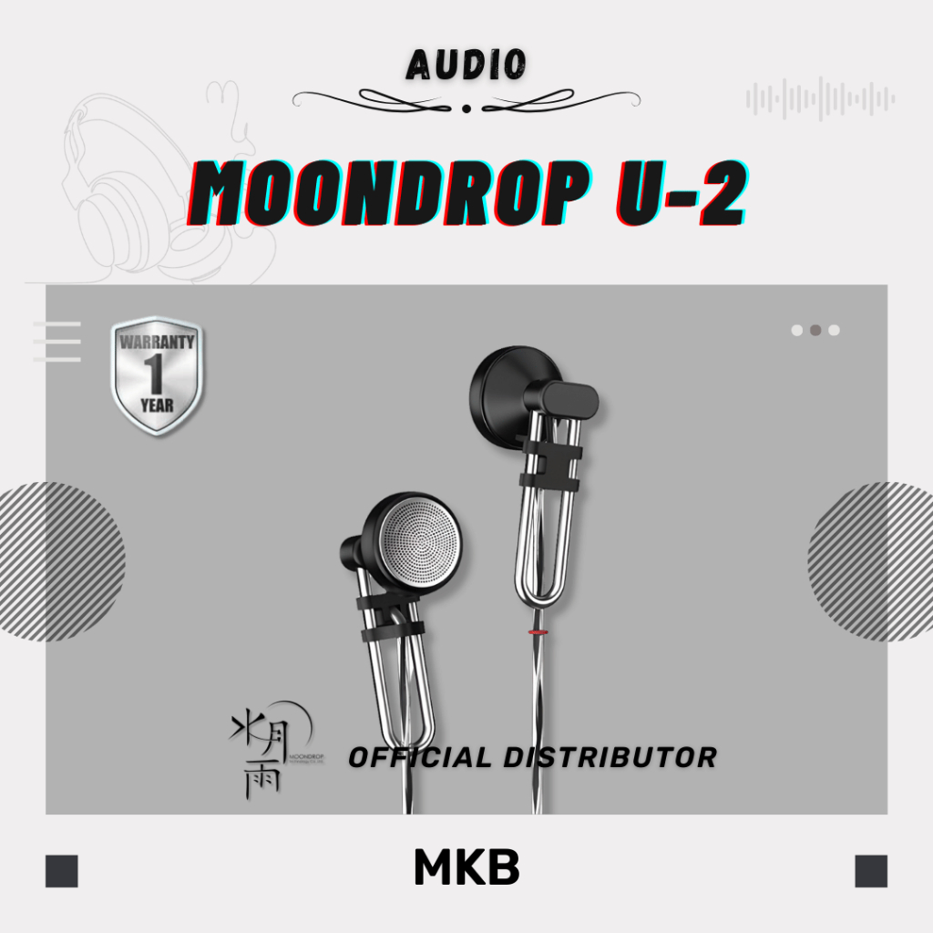 Moondrop U-2 Hi-Fi 14.8mm Dynamic Driver 3.5mm Audio Jack Classic U-Shaped Earbuds | Shopee Malaysia