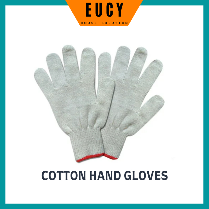 2 PAIRS】Knitted Thick Cotton Hand Glove/Sarung Tangan Kain Tebal (M ...