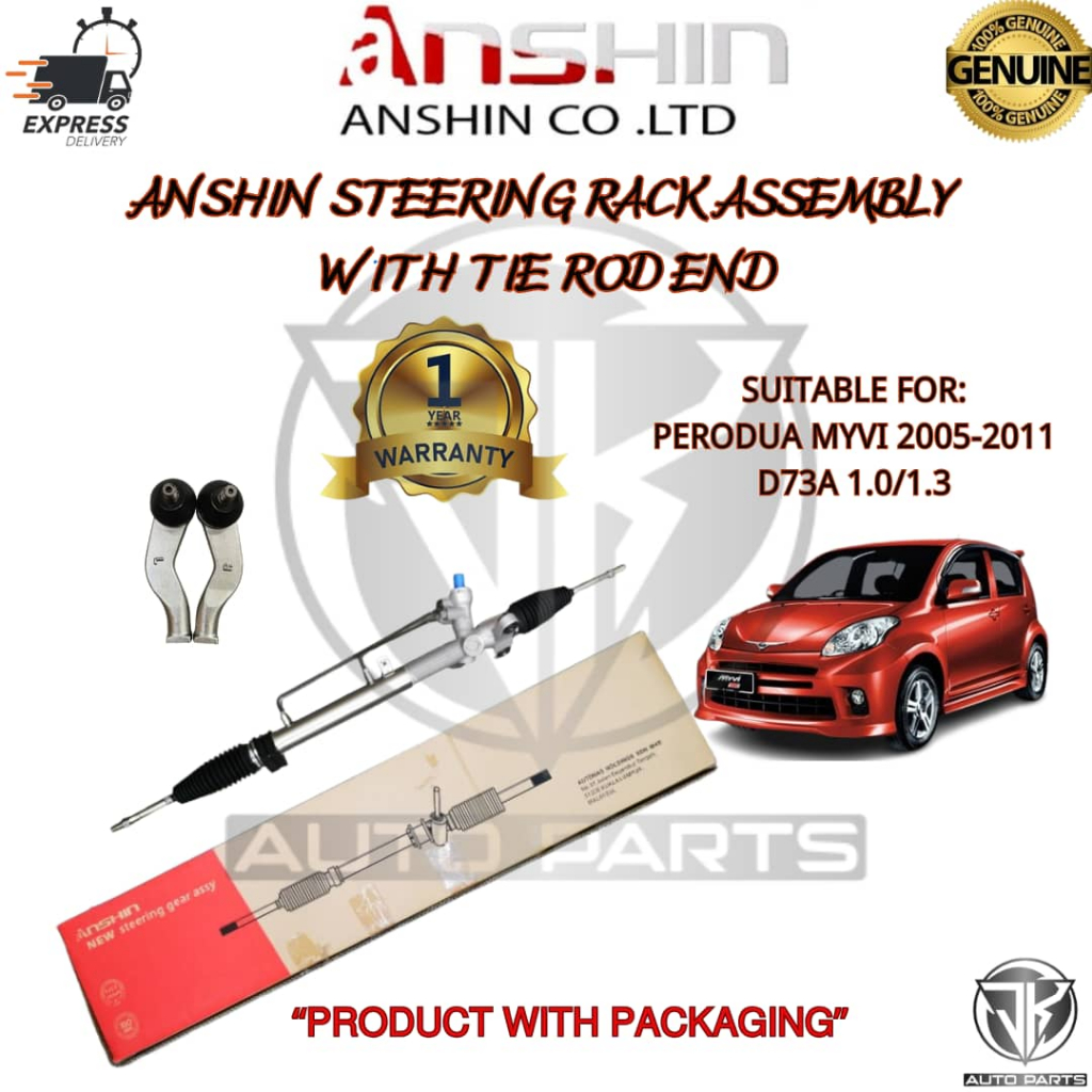 #ANSHIN# JAPAN STEERING RACK ASSEMBLY WITH TIE ROD END PERODUA MYVI ...
