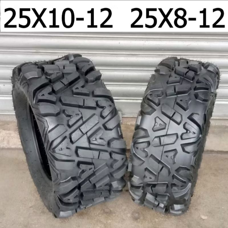 ATV Tubeless Tyre Tayar 25X8-12 25X10-12 ATV 4 Wheels Motor Today Saiz ...