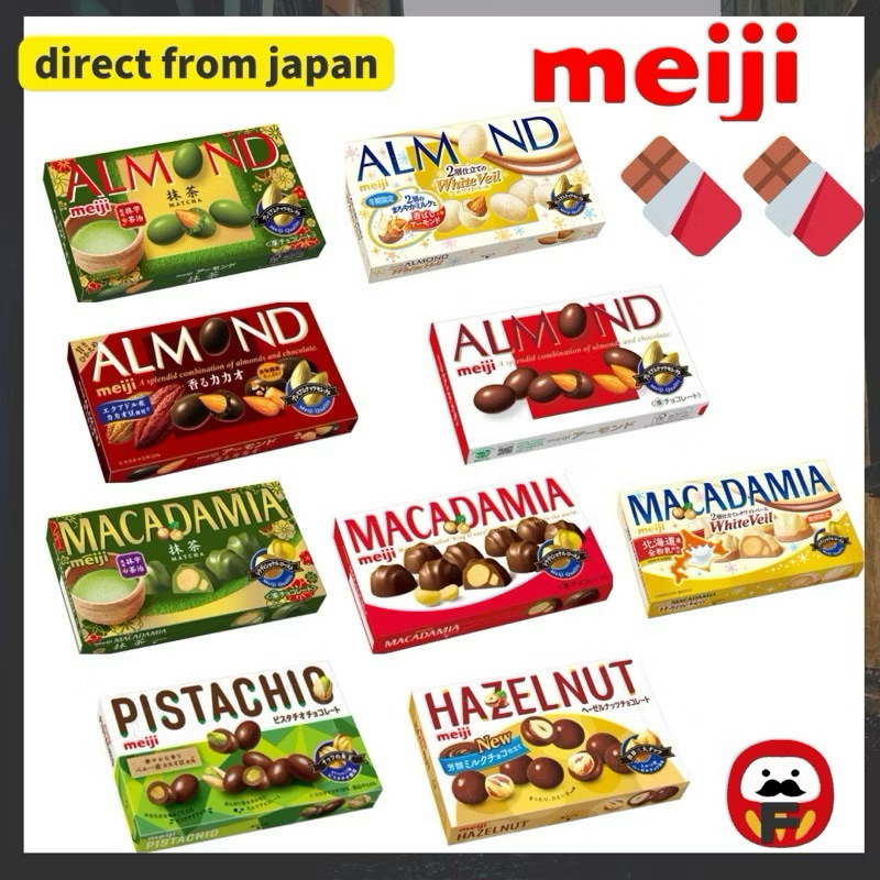 Meiji Almond Chocolate, Macadamia Chocolate, Pistachio Chocolate ...