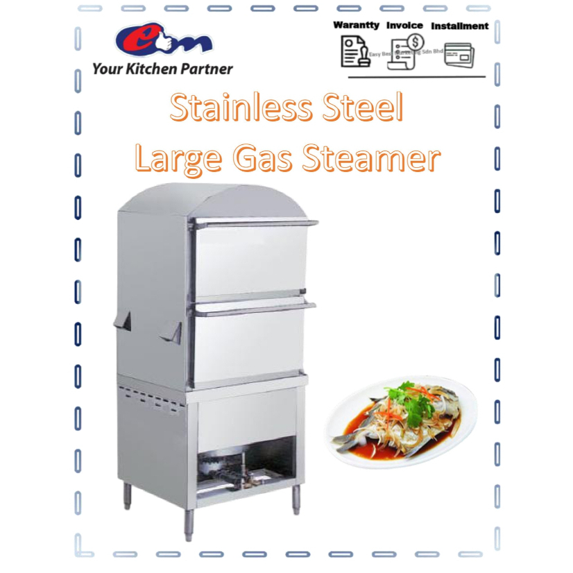 Commercial Stainless Steel 2 Deck Large Fish Steamer Including Gas ...