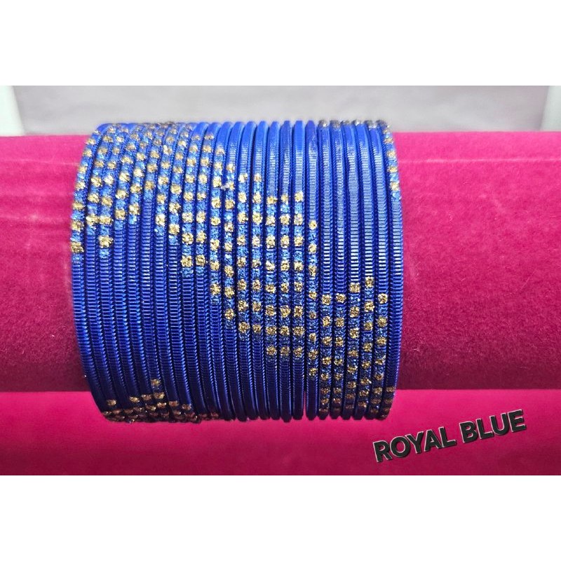 FANCY DOTTED GOLD DUSTED METAL SHINING BANGLE (1 SET 24 PCS) | Shopee ...