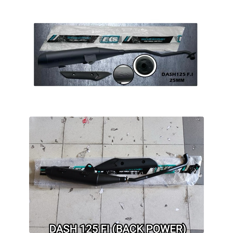(EKS) (DASH 125 FI)STANDARD RACING EXHAUST PIPE 25MM BACK PRESSURE ...