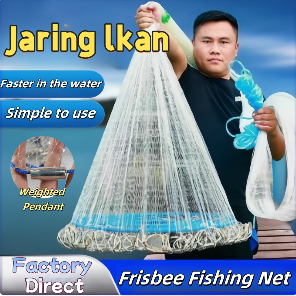 Jala Ikan/Jaring Ikan/ Bubu Ikan Hand Casting Fish Net /Shrimp Ketam ...