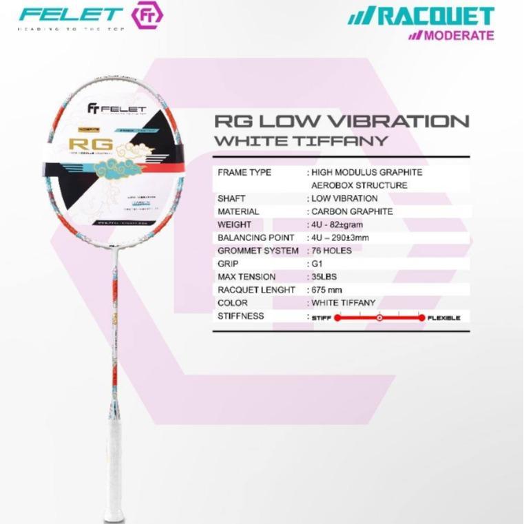 FELET RG LOW VIBRATION BADMINTON RACKET [FREE STRING + GRIP] | Shopee ...