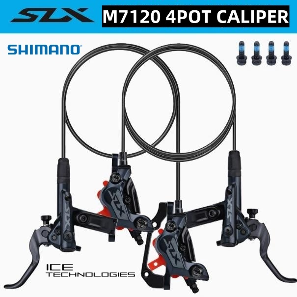 SHIMANO SLX M7120 M7100 12 SPD 4Pot BRAKESET Hydraulic Brake Caliper ...
