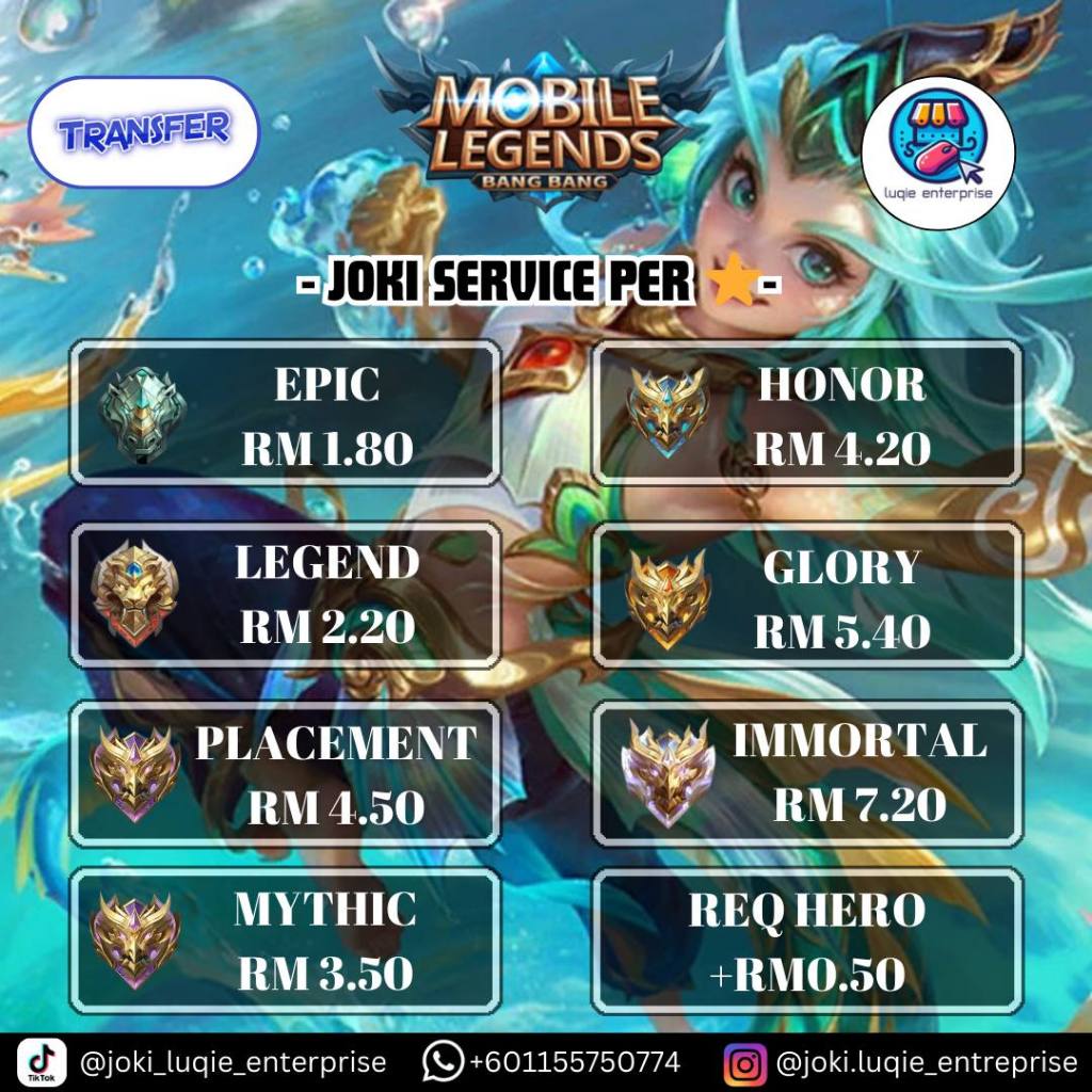 (CUSTOM DEAL)JOKI MOONTON MOBILE LEGEND BANG BANG SEASON 36 - Master ...