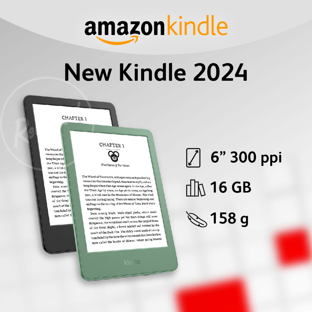 New Kindle (2024) - 16 GB + 6 Inch 300 PPI Display Amazon eReader ...